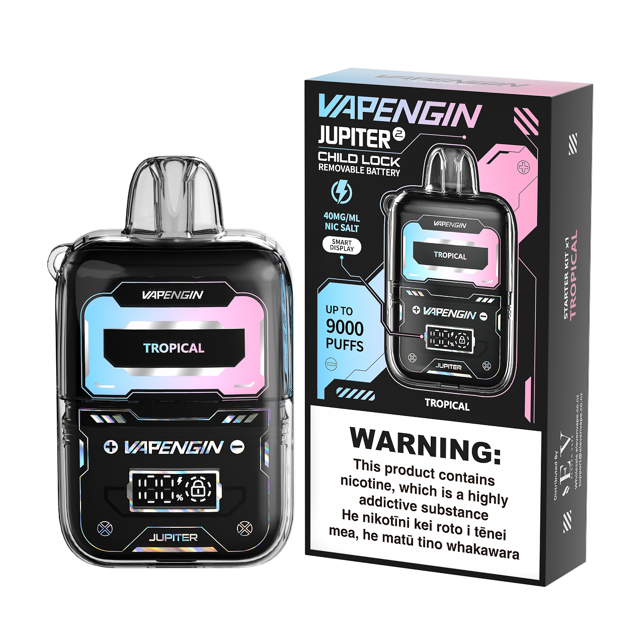 Vapengin Jupiter 9000 Puffs Starter Kit (17 mL) - Cream Strawberry